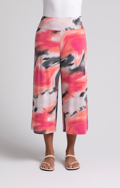 Sympli Side Slit Wide Capri - Marble Print – Rippe's