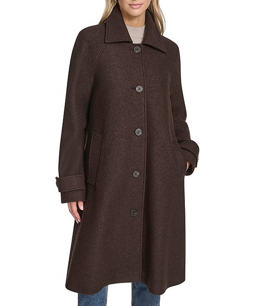 Andrew Marc Jupiter Wool Blend Balmaccan Coat - Umber – Rippe's