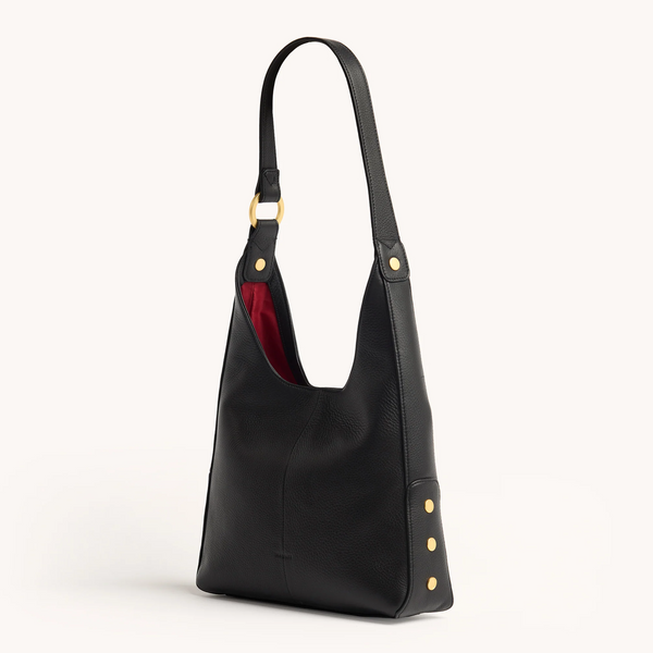 Hammitt Tim Medium Shoulder Bag - Black/Brushed Gold – Rippe's